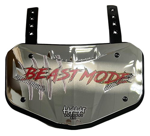 Beast Mode! - Chrome Football Back Plate - Lower Back Protection for S ...